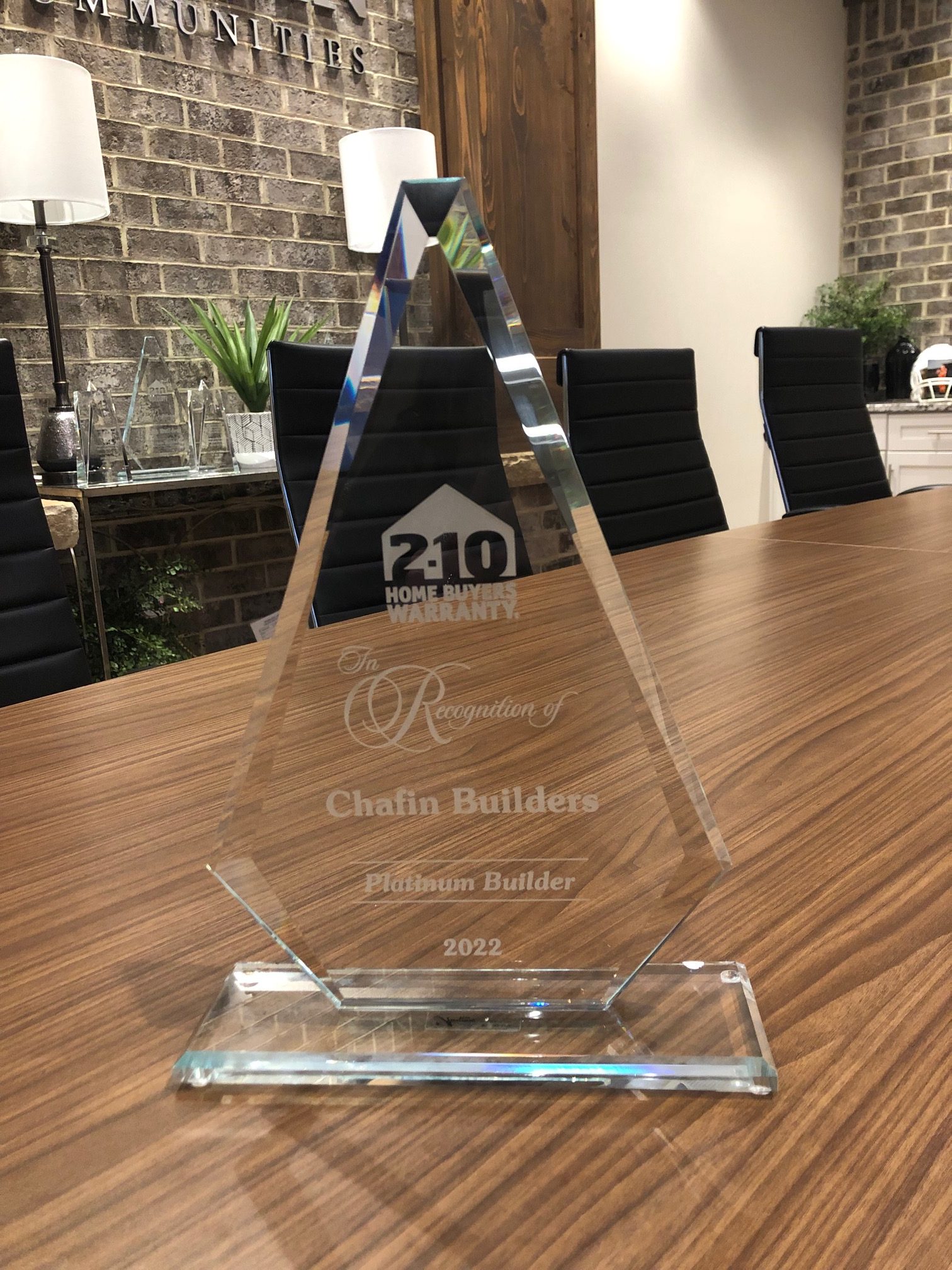 2-10 Builder Achievement Award 2022 To Chafin Communities